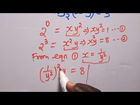 Solve this simultaneous logarithmic equations - YouTube