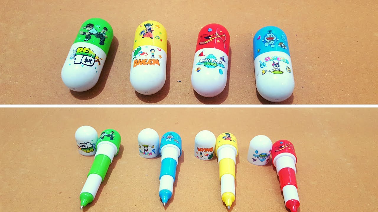 Unboxing and Review of Mini Retractable Pill Ball Point Pen Capsule ...