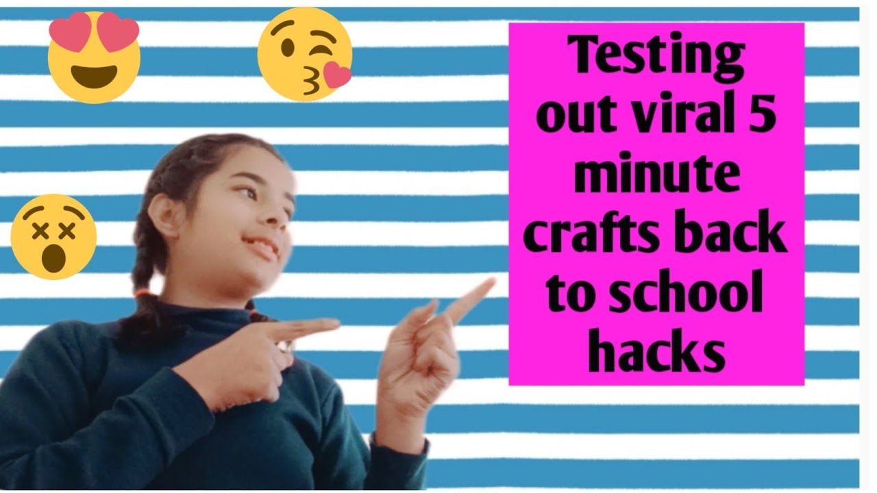 Testing out viral 5 minute crafts back to school hacks 😊 - YouTube