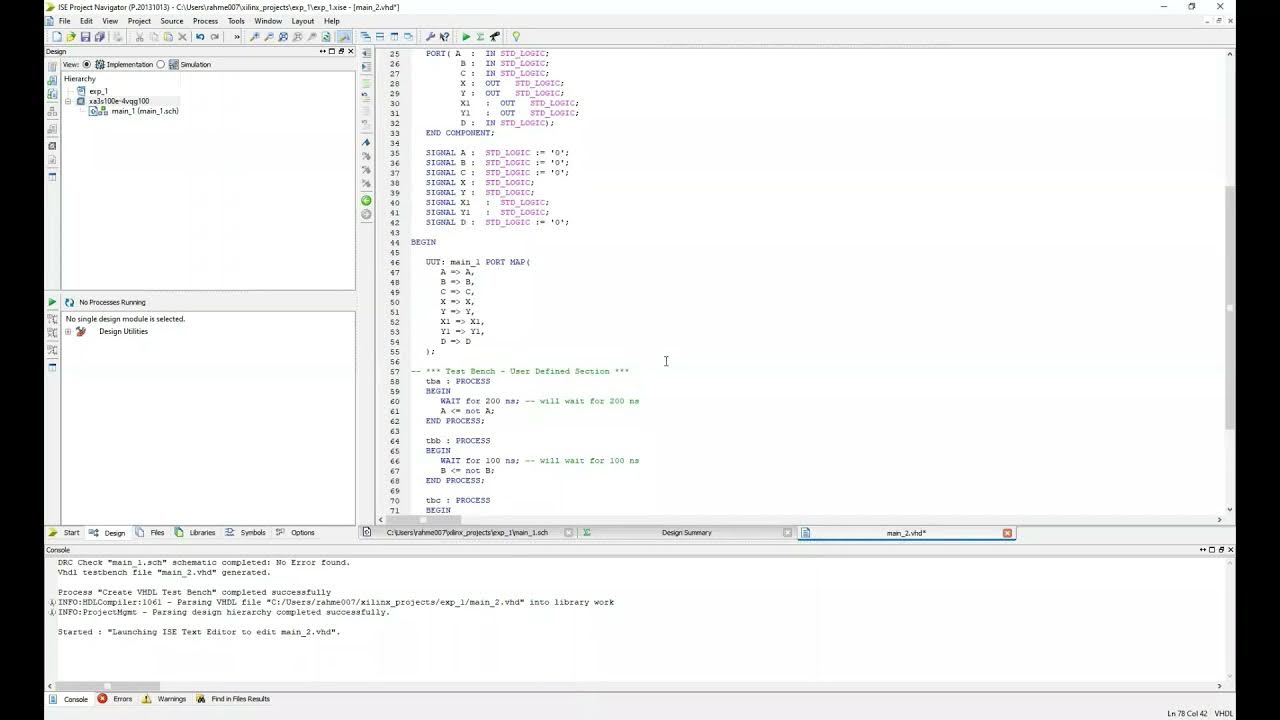 VHDL Testbench Implementation and Simulation of Logic Gates' Schematics ...