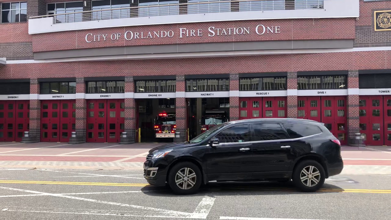 Orlando Fl FIre Engine 101 Hazmat 1 and Medic 601 responding 05-06-19 ...
