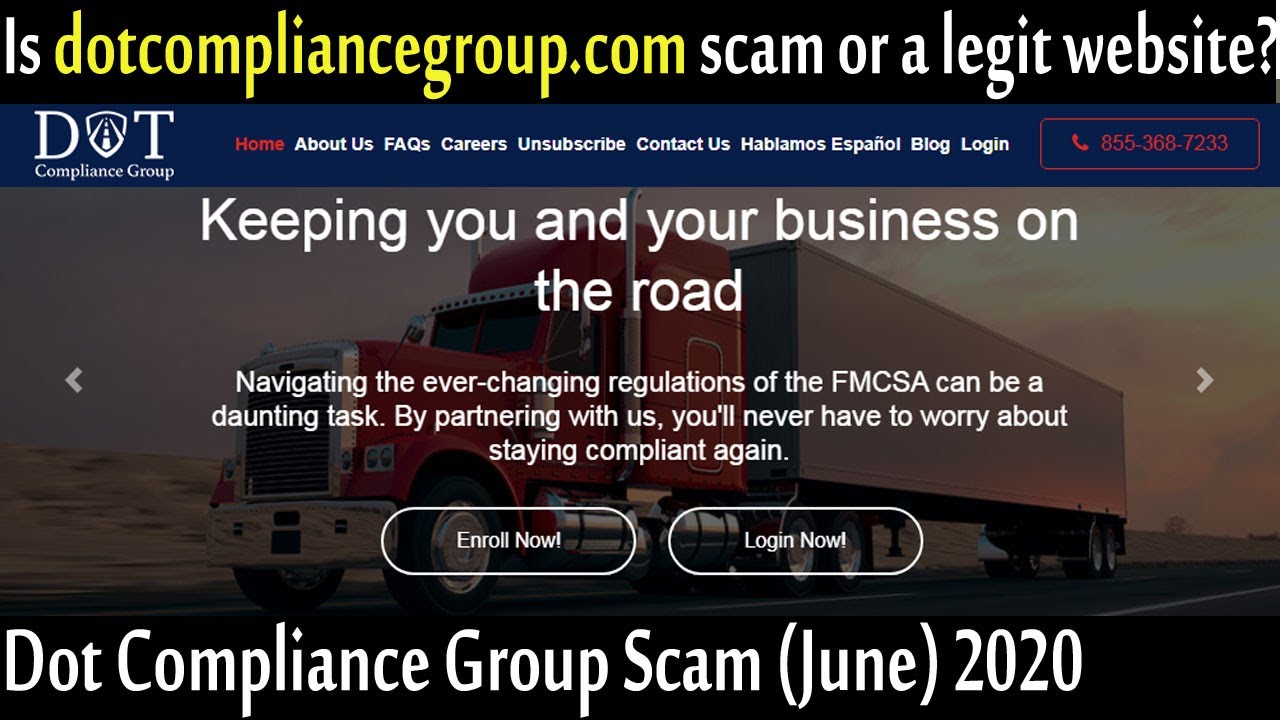 Dot Compliance Group Scam [June 2020] Is It Fake Scam Or Legit? | Scam ...