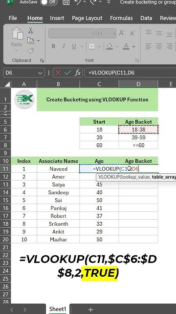 Number Grouping or Buketing using VLOOKUP function in Excel #exceltips #exceltricks - YouTube