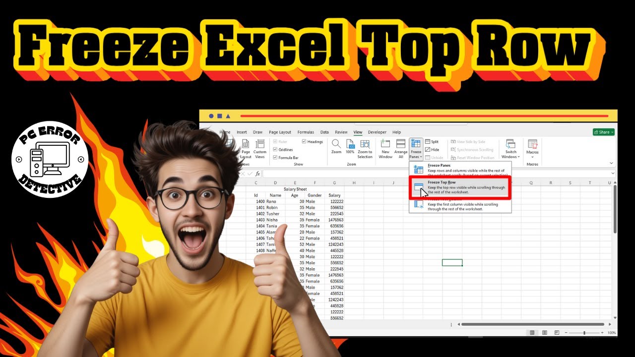 How To Freeze Top Row In Excel | Keep Headers Visible (2025) - YouTube