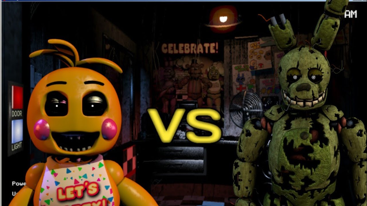 Springtrap VS Toy Chica - YouTube