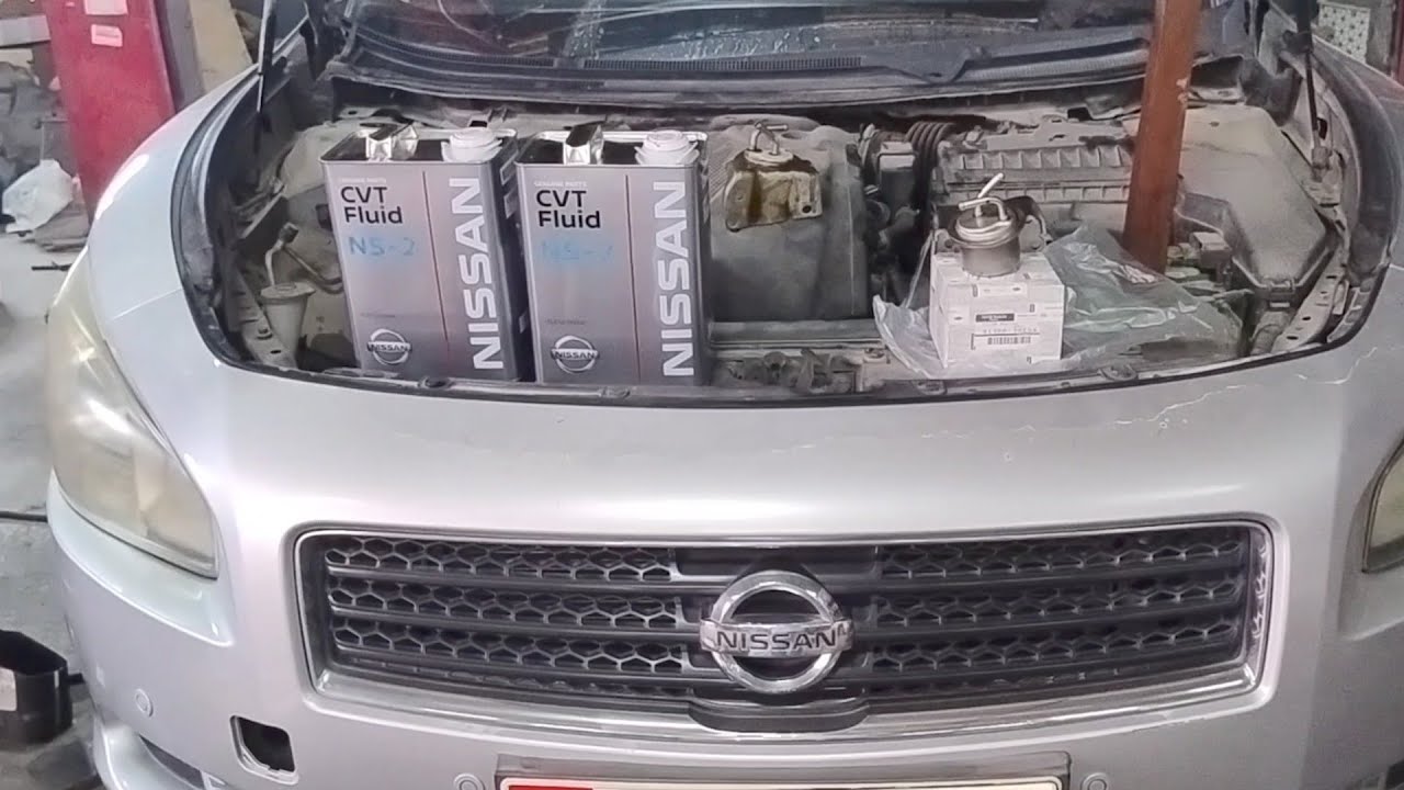 how to change nissan maxima 2012 transmission fluid - YouTube