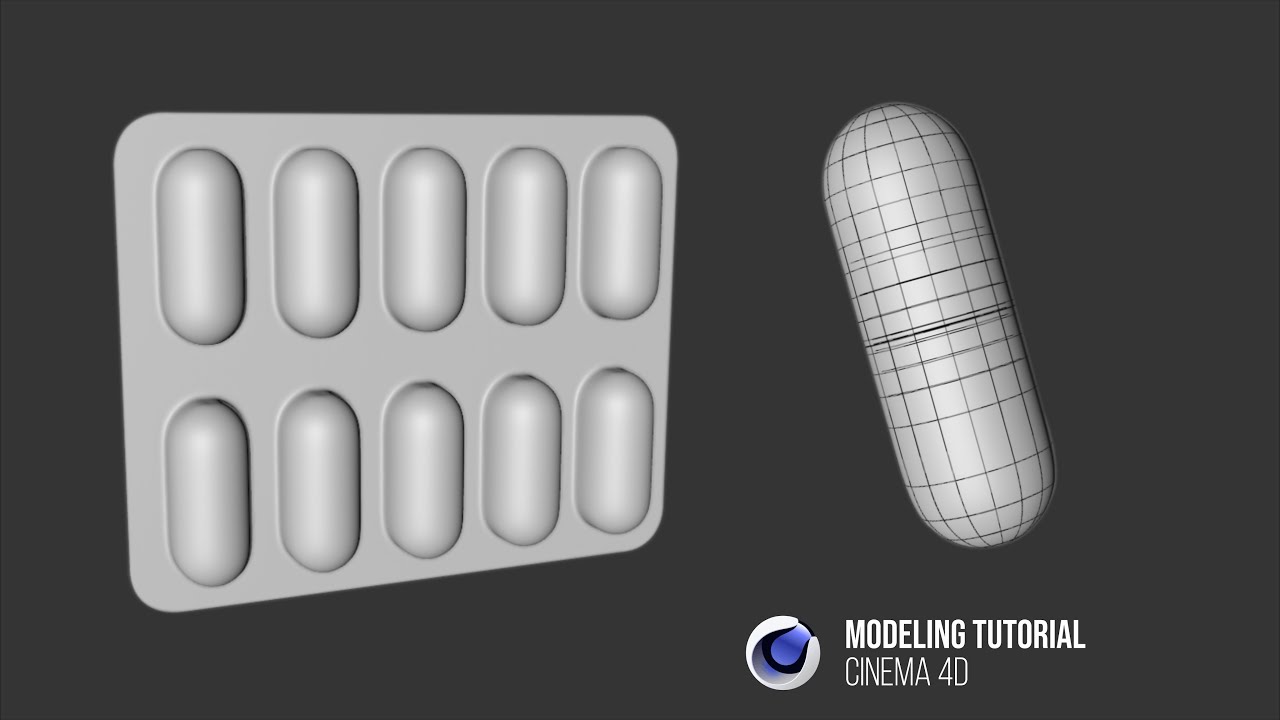 3D modeling Tutorial - How to model a Capsule / pill in Cinema 4D - YouTube