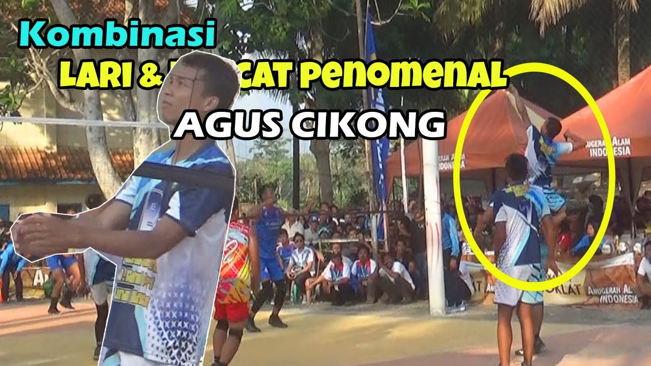 Lagi VIRAL !! AGUS CIKONG Kombinasi LOMPATAN SMASHnya yang bikin TAKUT ...