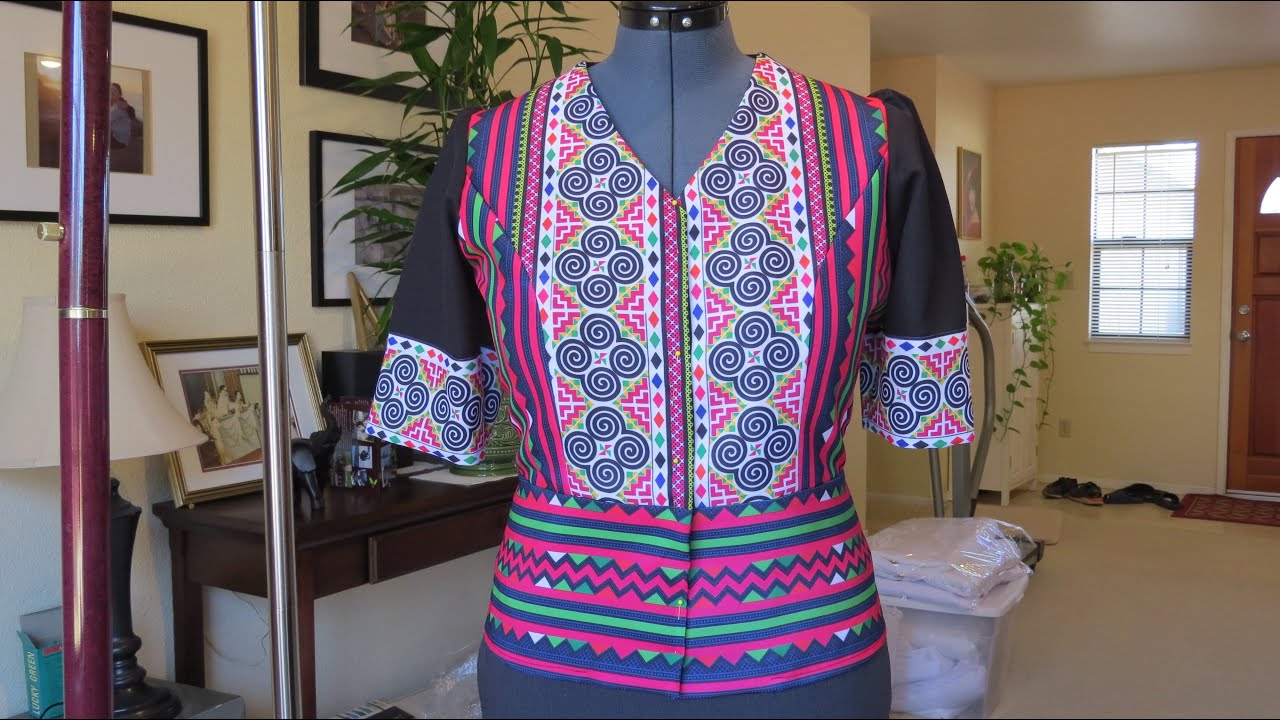 Video 190 Design & Sew Blouse ~ Khij & Xaws Tsho Quaspuj Txuas Dluav 1 ...