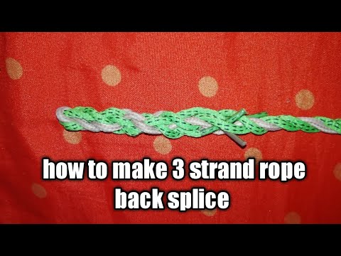 how to make 3 strand rope back splice - YouTube