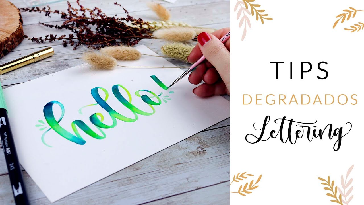 Consejos para mejorar tus degradados en Lettering - YouTube