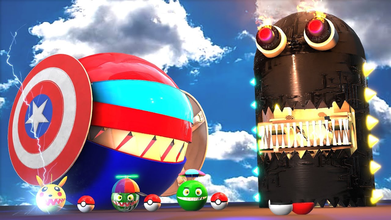 Pacman Use Pokemon Fantastic and Powerful Fight Between Robots - YouTube