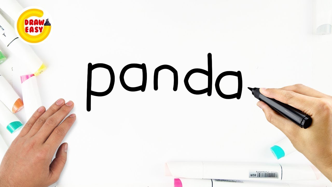 How to Draw Pandas Using the Word Panda - YouTube