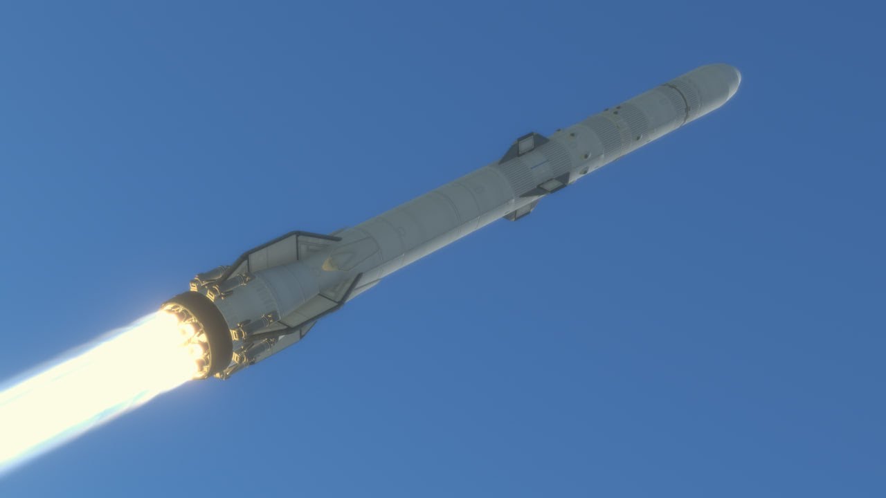 KSP fully reusable rocket with KAL-controlled fins - YouTube