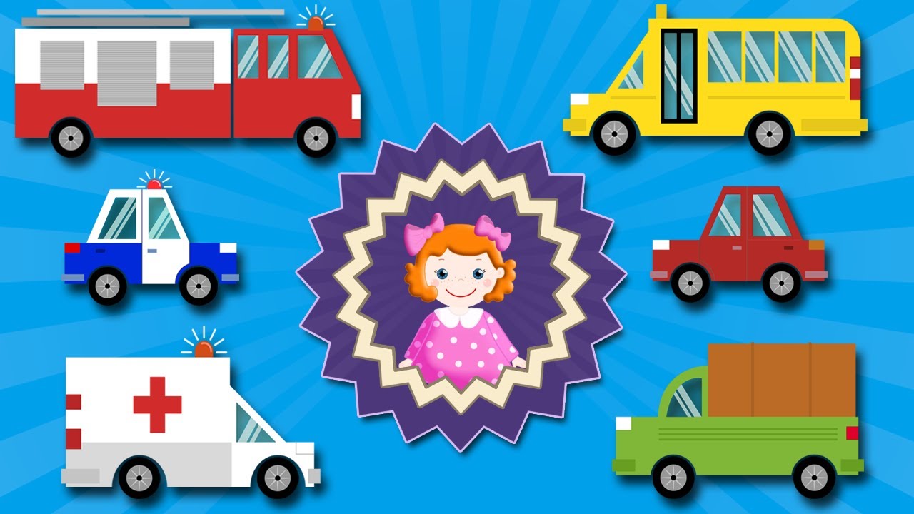 Masina de Politie, Camionul de Pompieri, Autobuz. Ghiceste a cui e ...