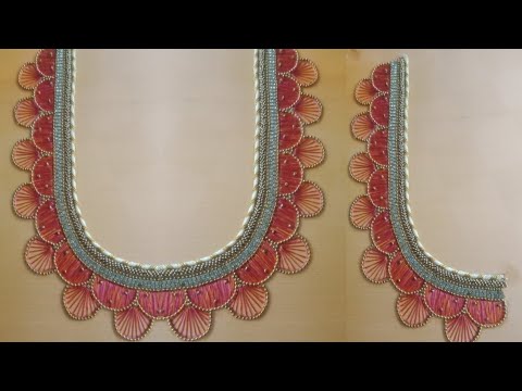 Embroidery design completed with normal needle - YouTube