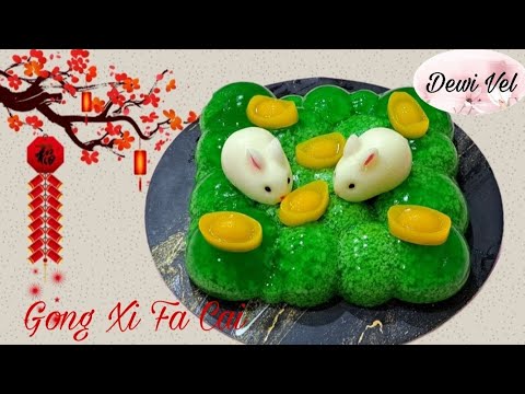 PUDING KELINCI TEMA HARI RAYA IMLEK / CHINESE NEW YEAR BUNNY PUDDING ...