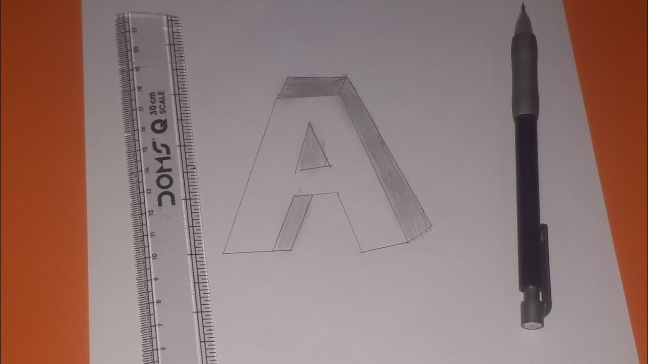 EASY TO DRAW A LETTER DRAWING #drawing #youtube #shorts - YouTube