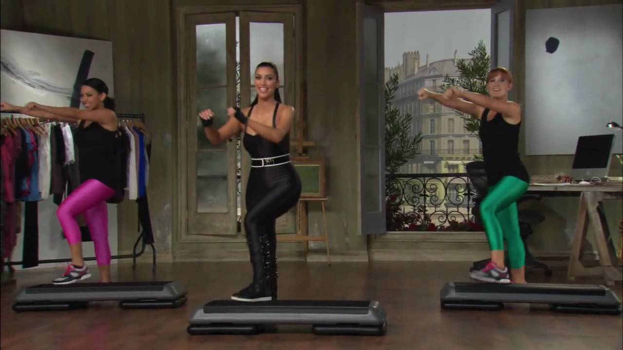Kim Kardashian Cardio Step Clip - YouTube