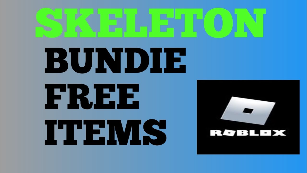 How To Get Skeleton Bundle Free Items In Roblox. - YouTube