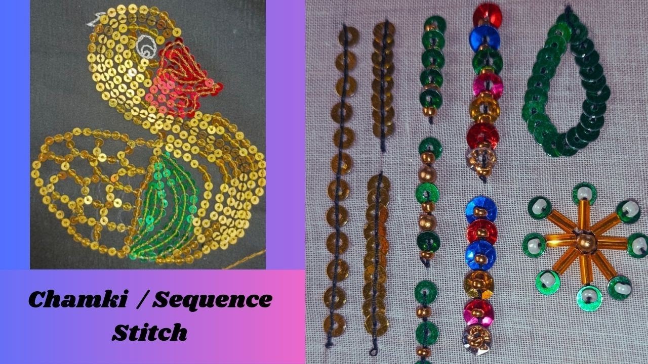 chamki stitch|sequence stitch| aari basics| VinayagaAariDesigners|aari ...
