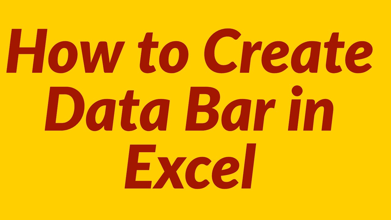 How To Create A Data Bar In Excel Using VBA YouTube how-to-create-a-data-bar-in-excel-using-vba-youtube