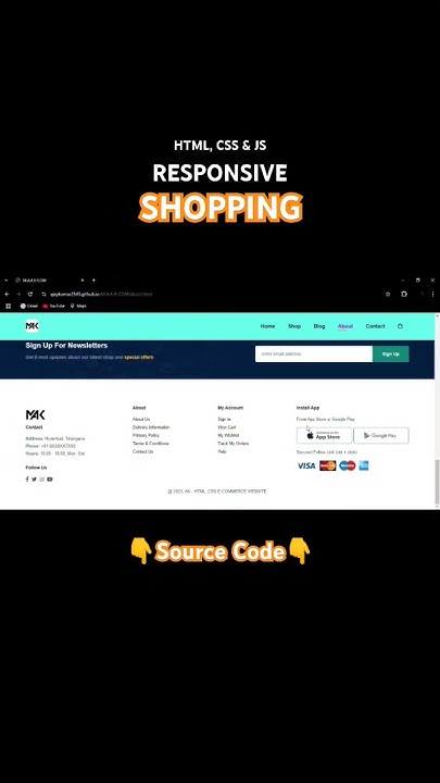 Responsive Shopping Website #html #css #javascript #webdesign #webdevelopment #frontend #shorts ...