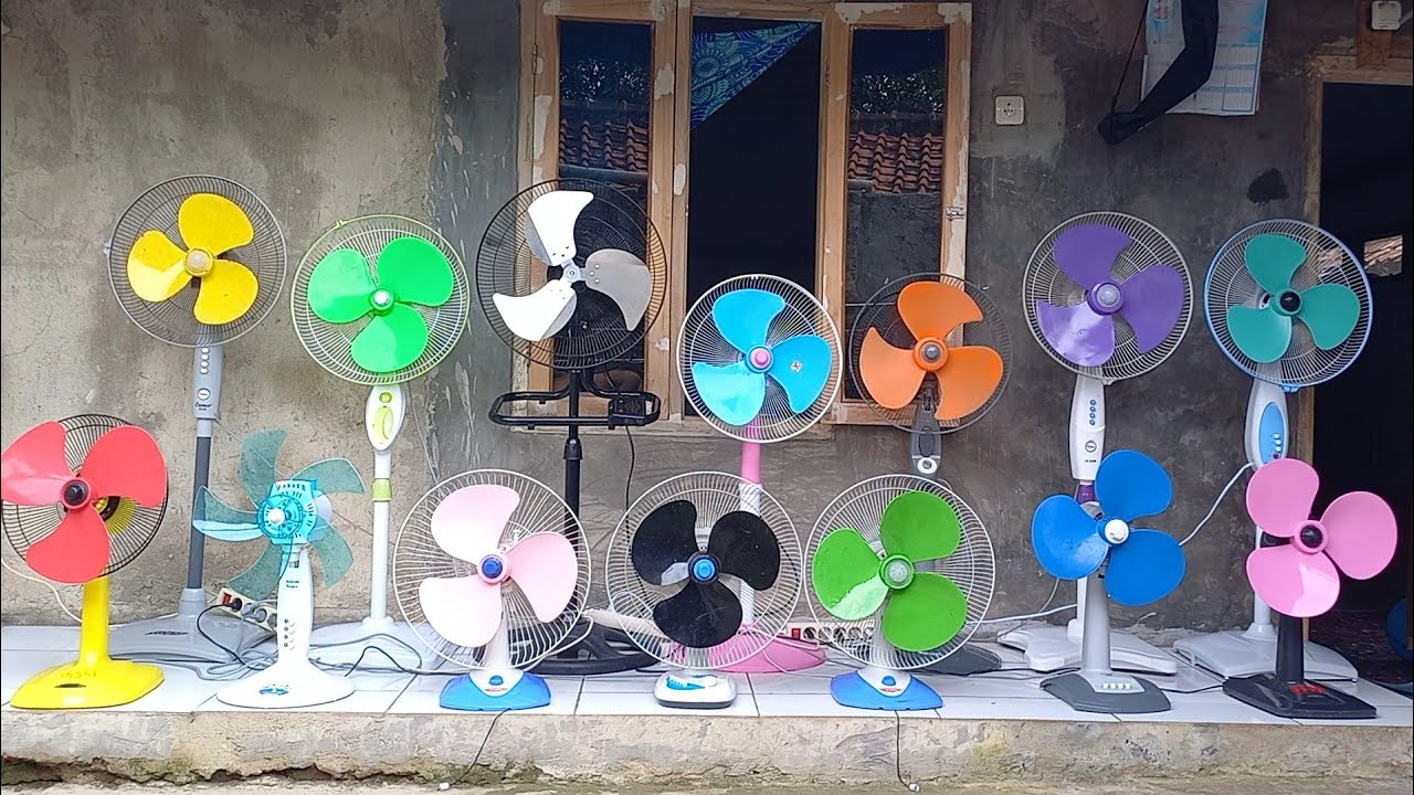 14 colors fan blade collection - YouTube