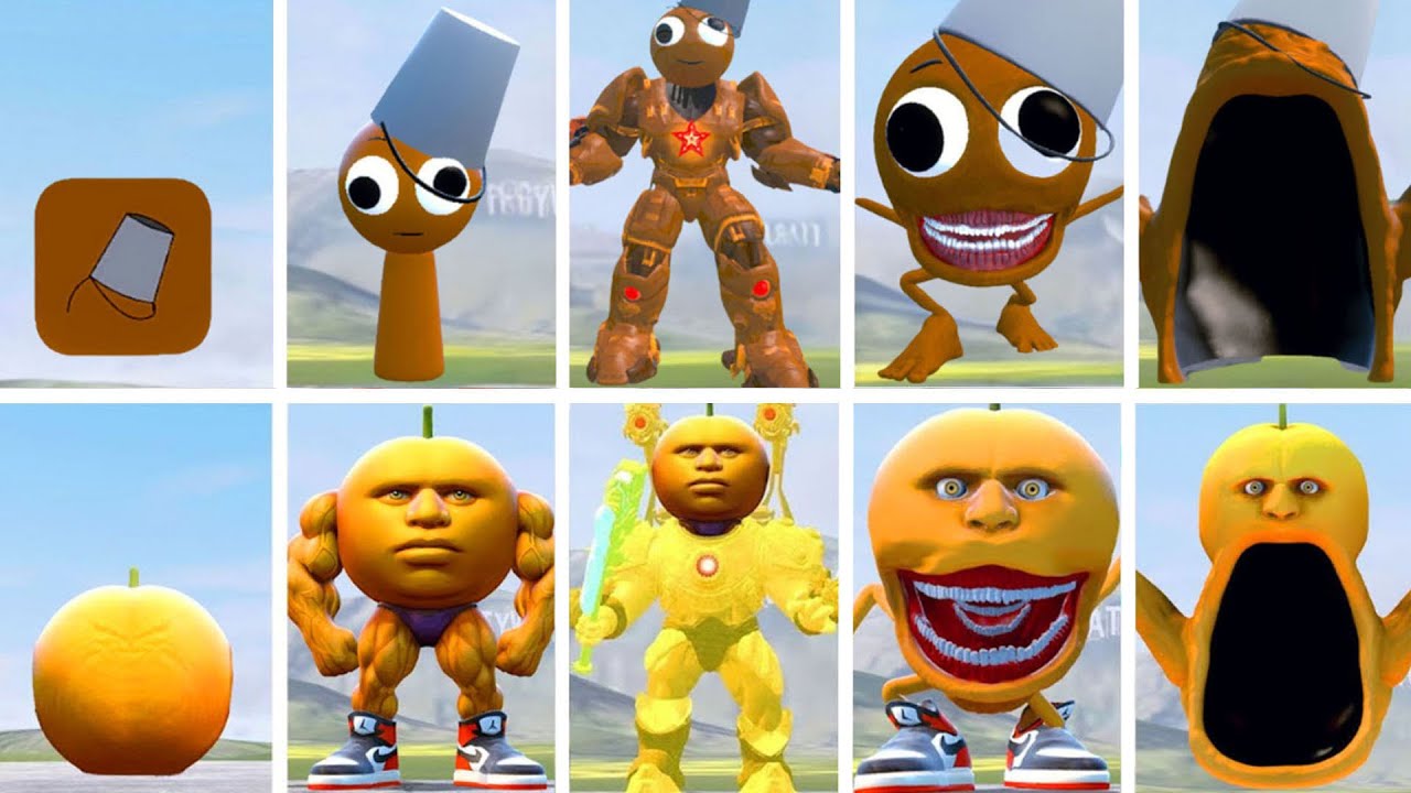 EVOLUTION OF SPRUNKI BROWN VS ODINDINDUN ITALIAN AI BRAINROT MEMES in ...