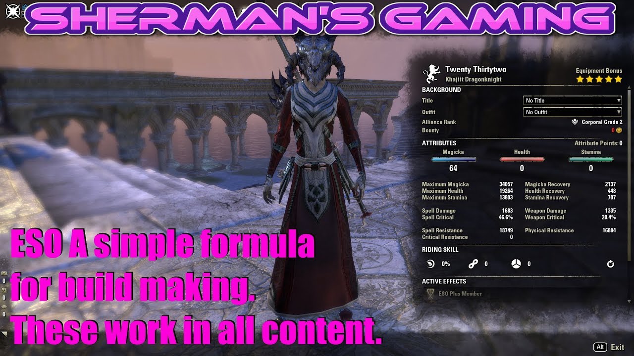 ESO A simple formula for build making. These work in all content. - YouTube