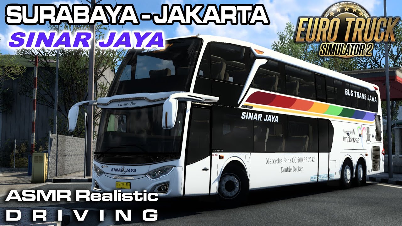 TRIP WITH BUS SINAR JAYA JETBUS 3 SDD MERCY OH 2542 SURABAYA-JAKARTA ...