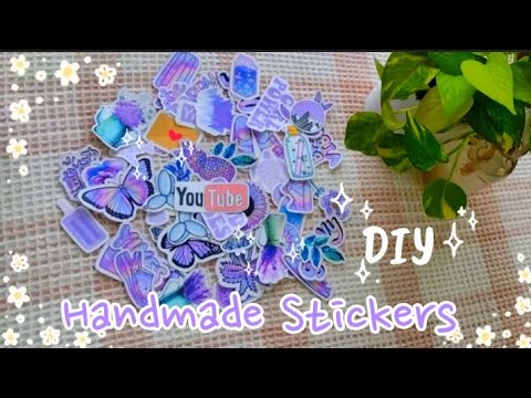 DIY handmade stickers 🔮 |easy to make |@nandanasdreamworld6991 - YouTube