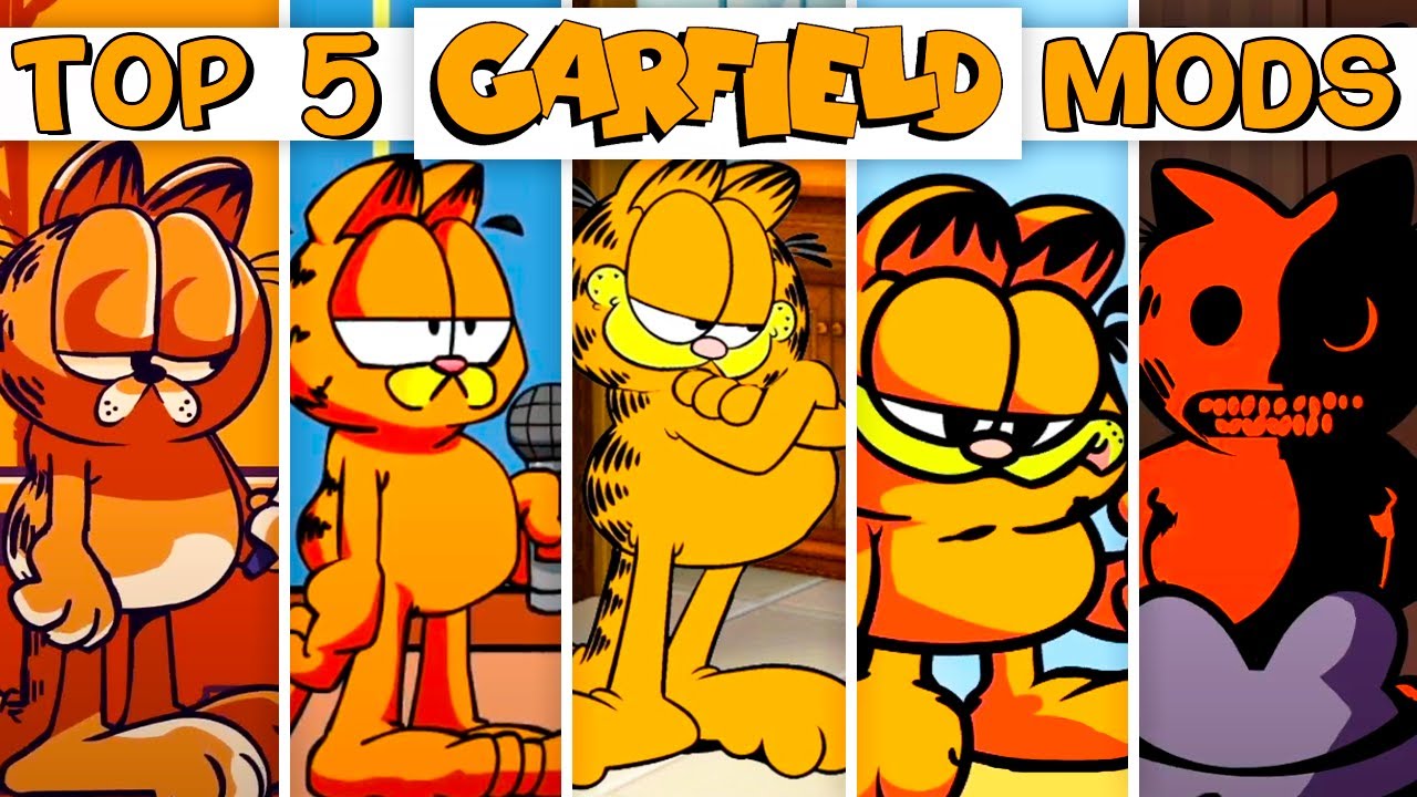 Top 5 Garfield Mods - Friday Night Funkin' - YouTube