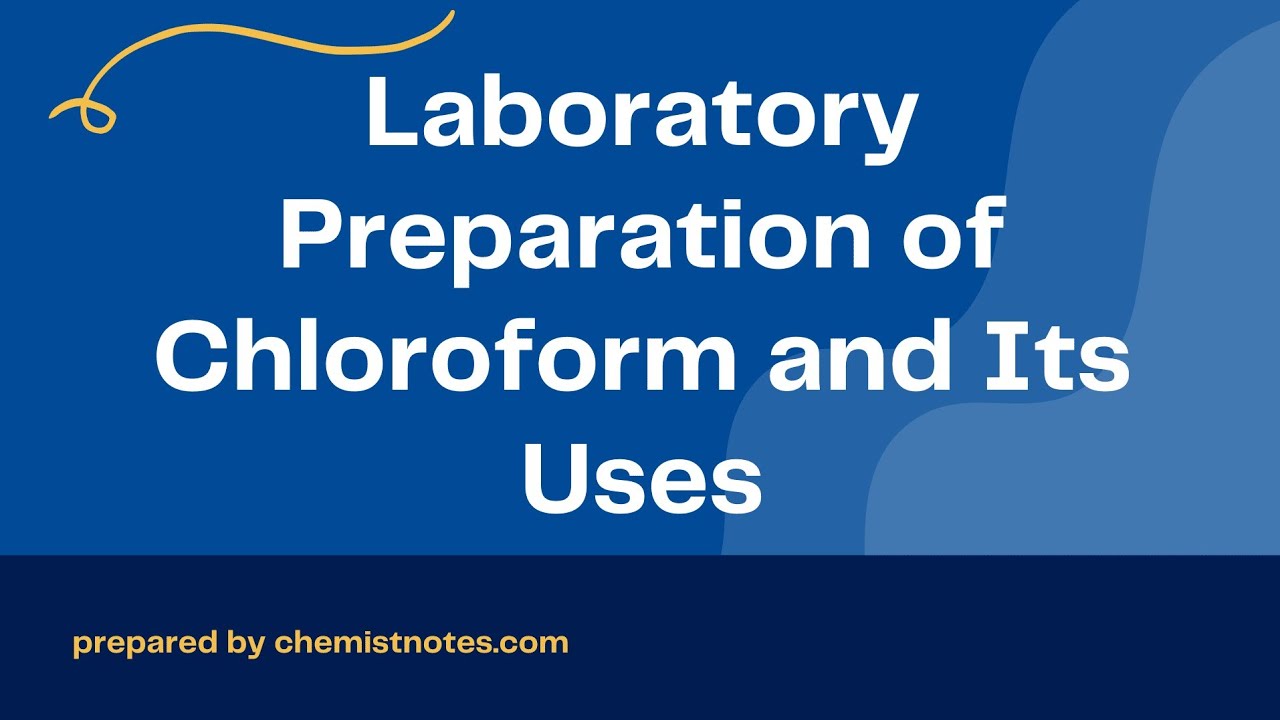 Preparation of chloroform || Class 12 chemistry ( 2x speed ) [NEB ...