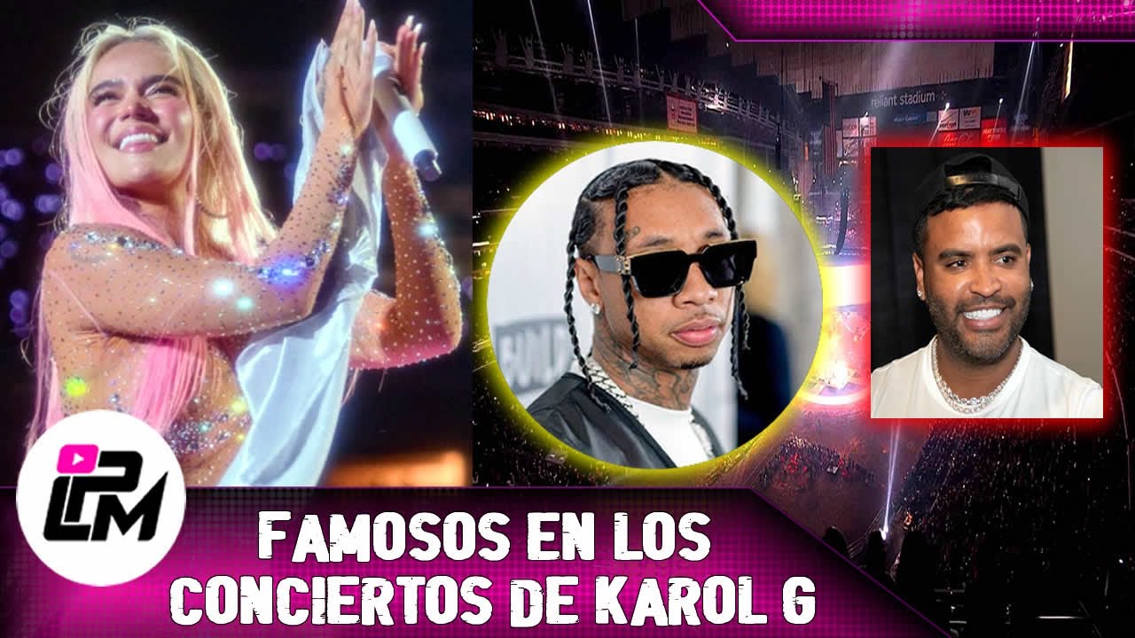 Famosos disfrutando los conciertos de Karol G - YouTube