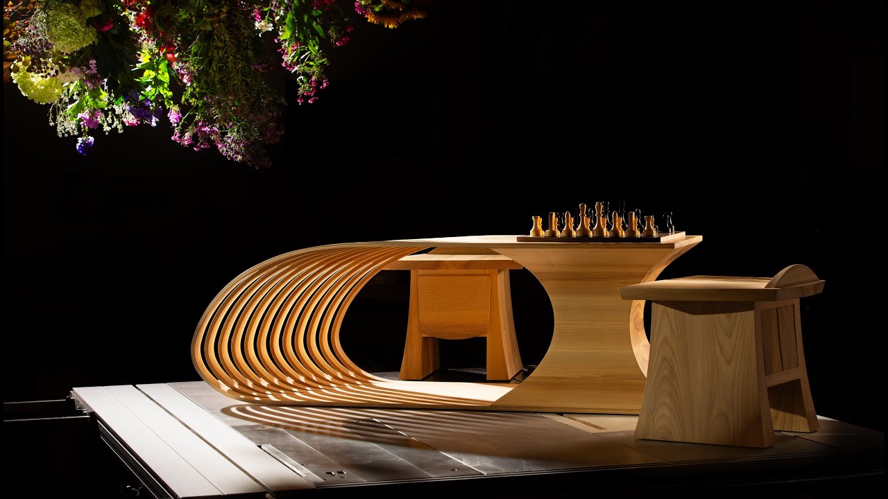 Chess Table & Stools - YouTube