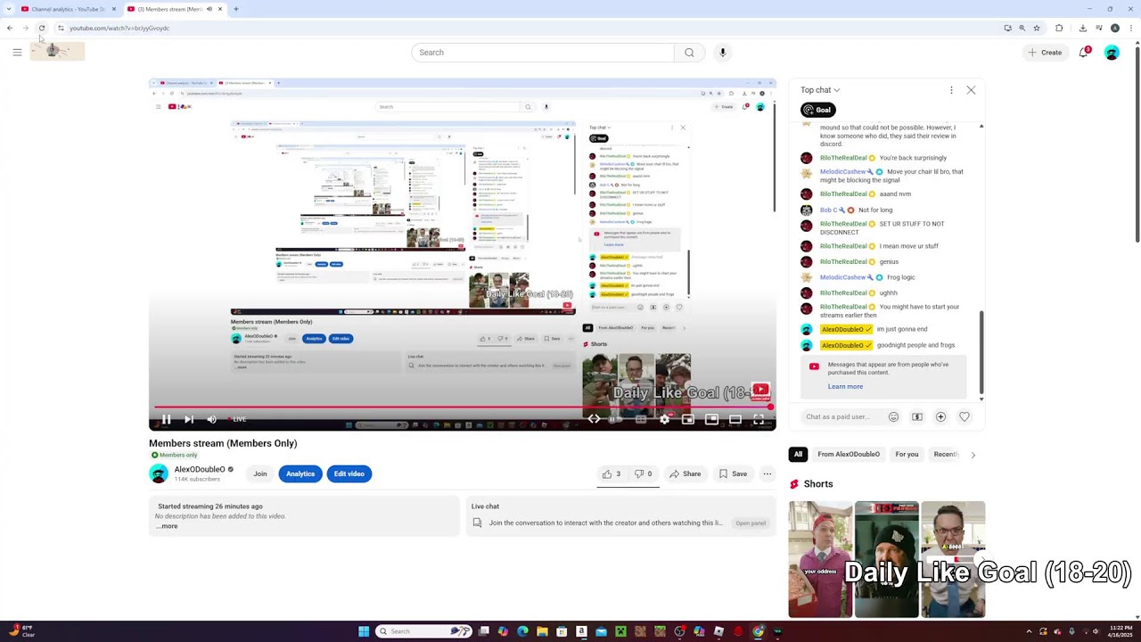 Members stream (Members Only) - YouTube