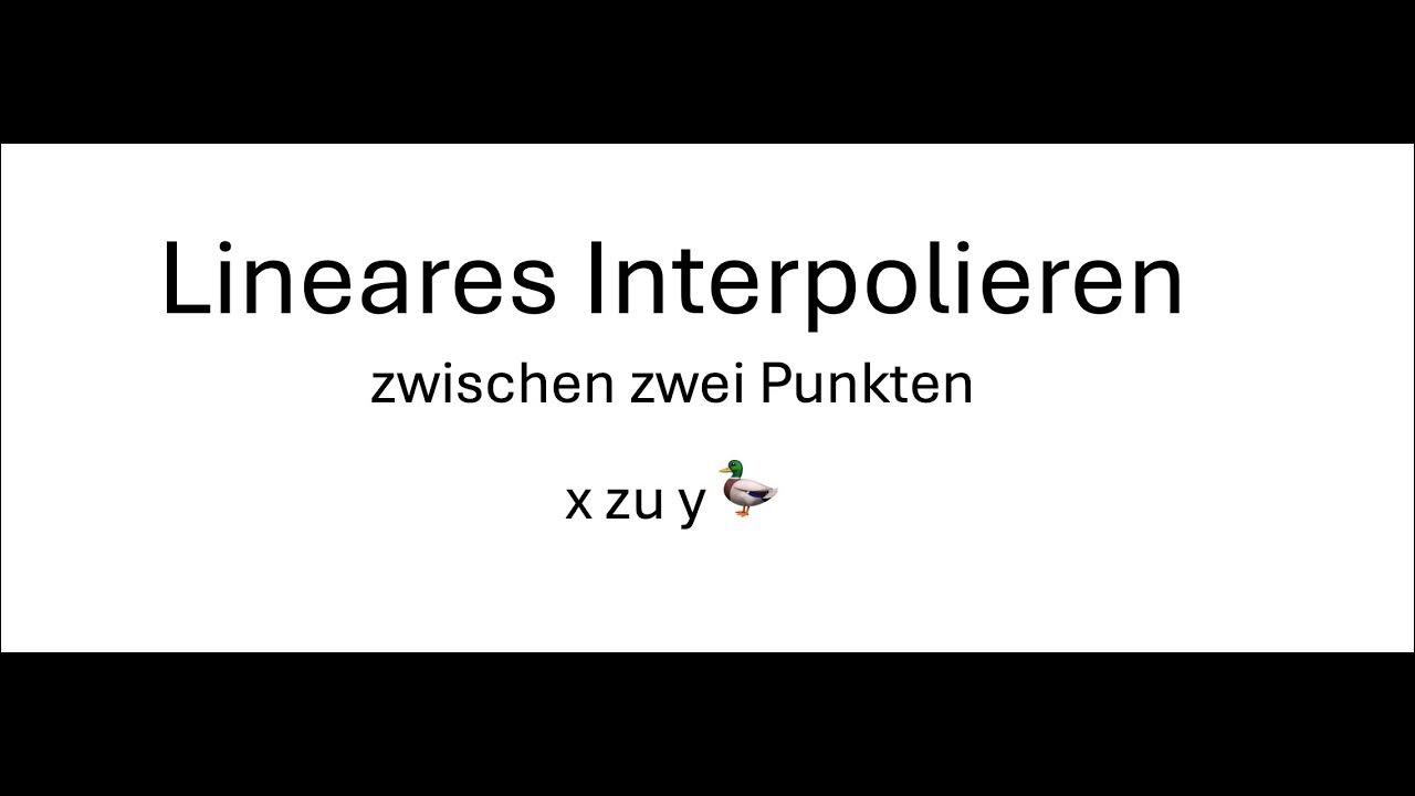 Lineares Interpolieren zwischen 2 x-Werten - "x zu y" - YouTube