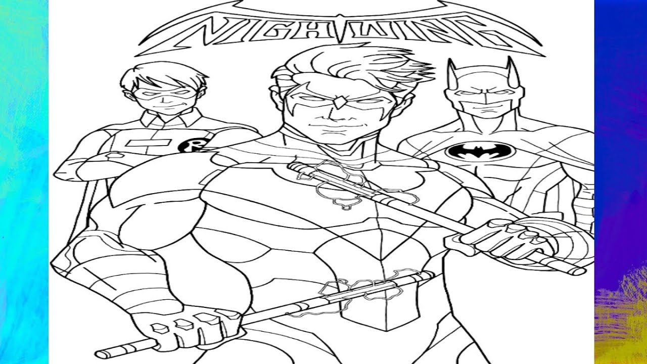 Young Justice Nightwing Coloring Pages