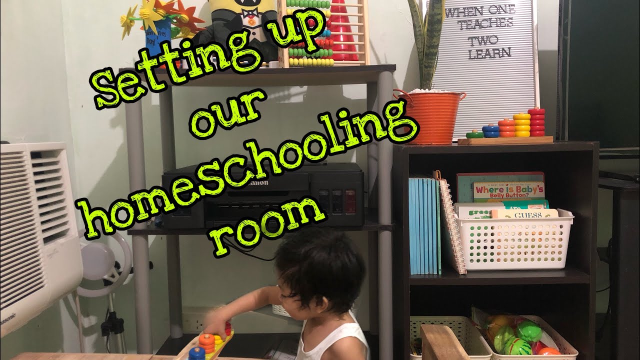SETTING UP OUR STUDY AREA FOR HOMESCHOOLING - YouTube