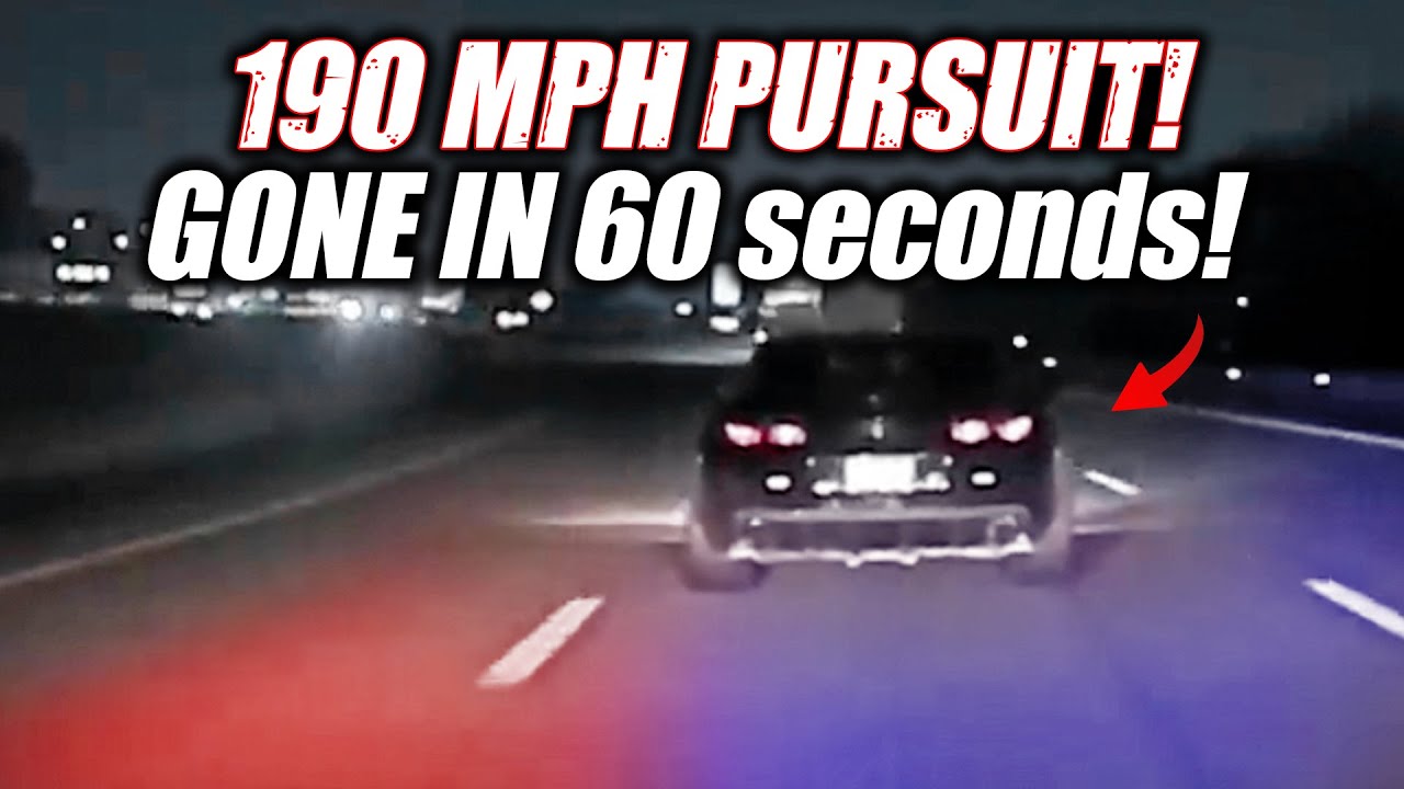 When Fleeing Car Outruns The Law - High-Speed Pursuit (190 MPH ...