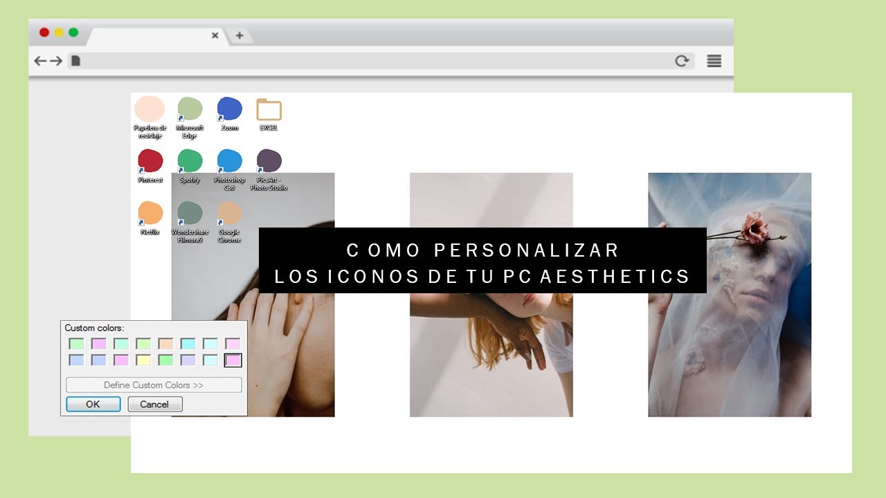 Como personalizar los iconos de tu PC aesthetics🌼 - YouTube