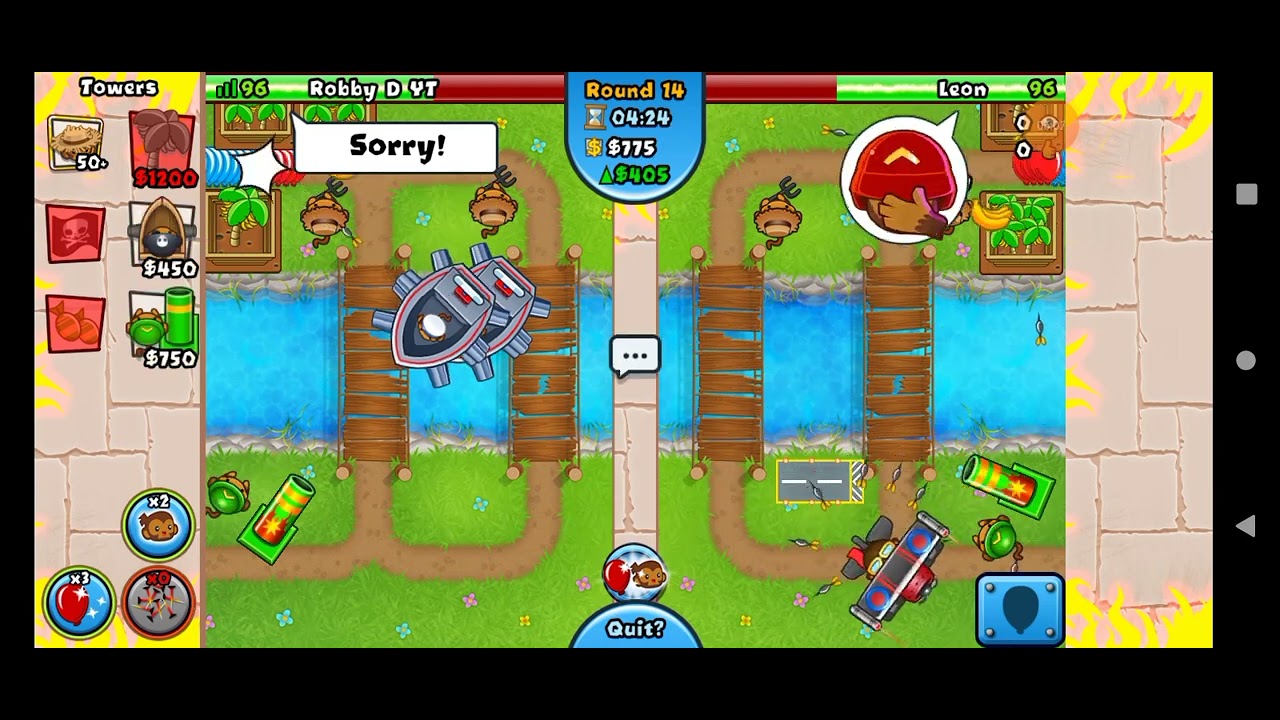 BTD Battles: Mortar Farm Ace In BFB Colosseum? - YouTube