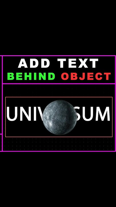 How To Add TEXT Behind OBJECTS In Premiere Pro - YouTube
