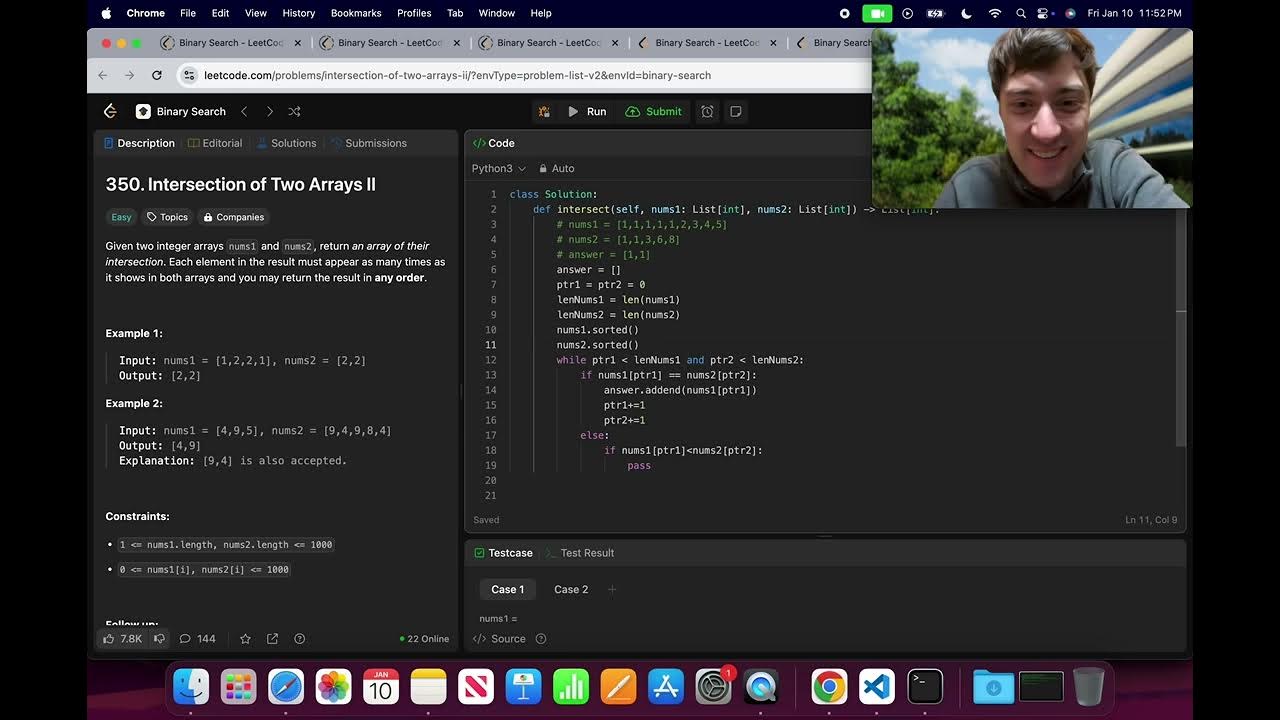Creative Solution To Leetcode 350 Intersection Of Two Arrays Ii Youtube