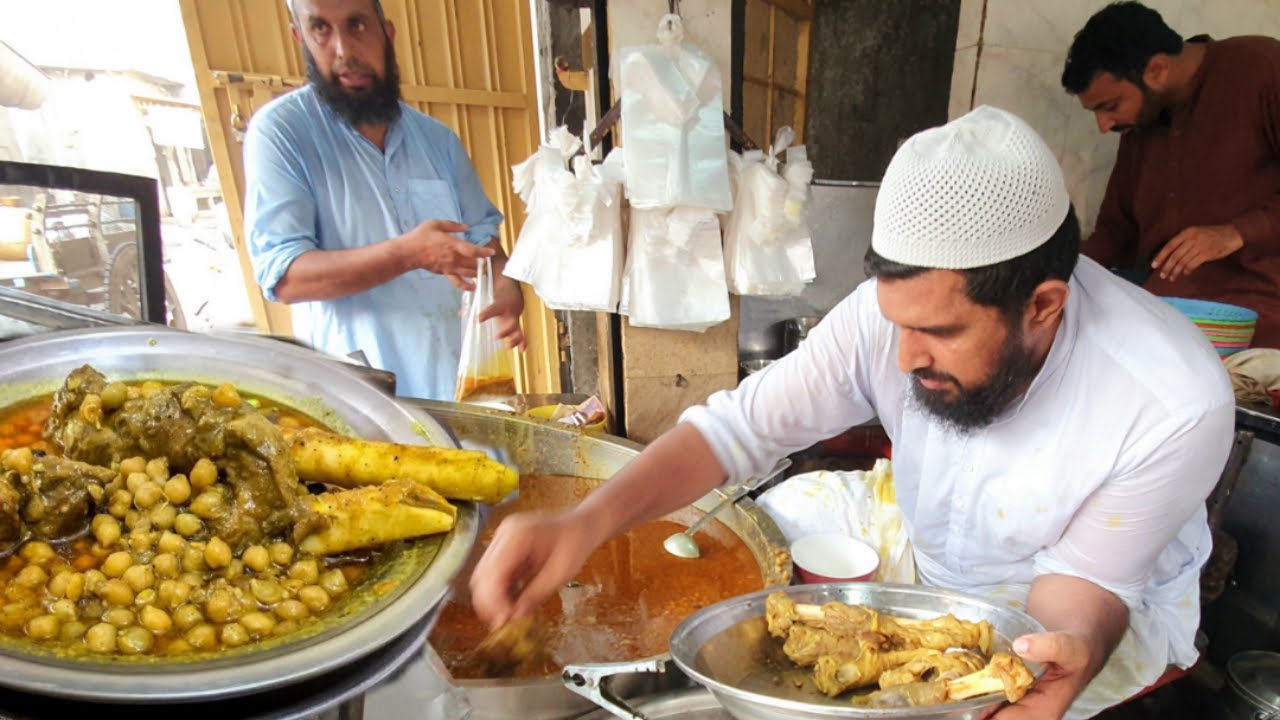 Lahori Nashta | Hafiz G Mutton Chanay & Bong Paye | Siri Paye ...