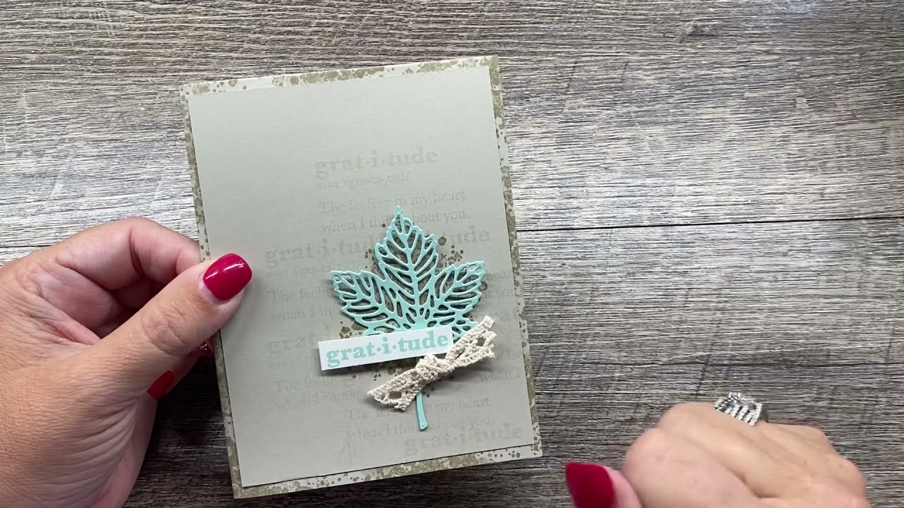 How to make a Leaf Die Cut Card - YouTube