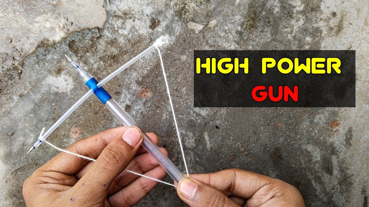 How To Make Powerful Bow & Arrow With Pen | GUN | - YouTube