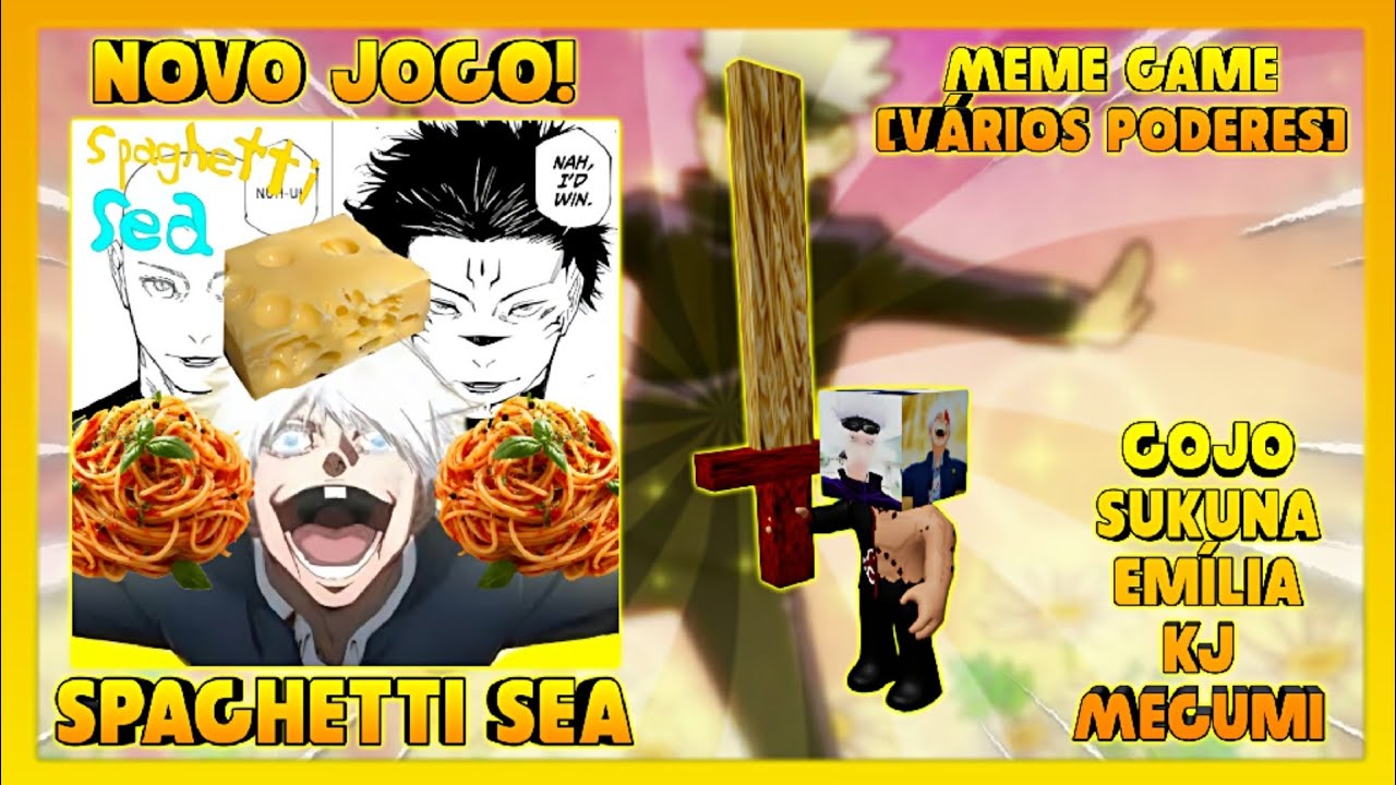 Spaghetti Sea! Novo Jogo Meme; Guia inicial, Tutorial Gojo, Kj, Emília ...
