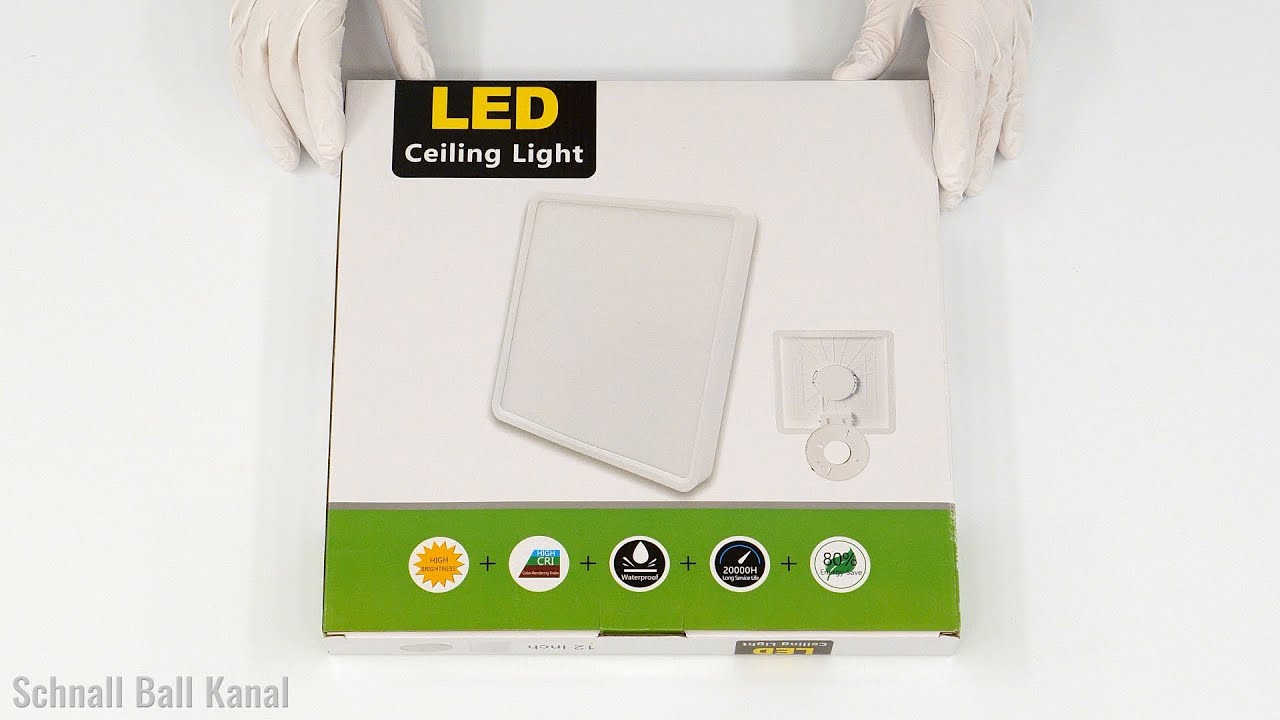 Unboxing: Sunzos - LED Ceiling Light - 36W - LED Deckenlampe - 4K UHD ...
